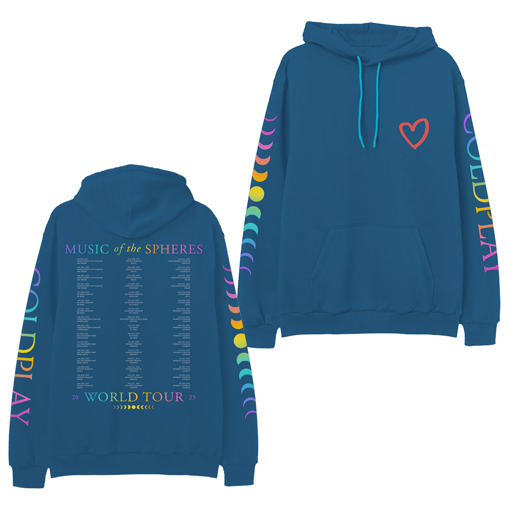 Coldplay Concert Merch Coldplay Tour 2025 Hoodie Heart Hoodie Presents ...