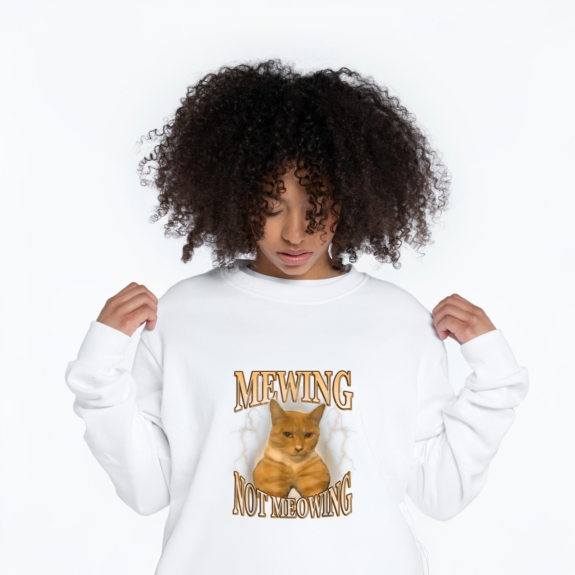 Funny Cat Meme Mewing LooksMax Meowing cat Trend Hoodie – gunletters